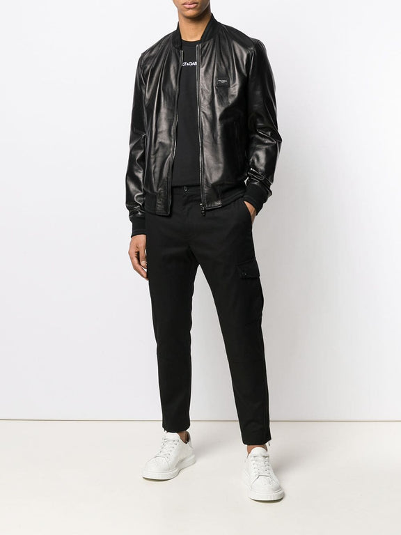 Dolce & Gabbana Bomber-style leather jacket – Profile Fashion