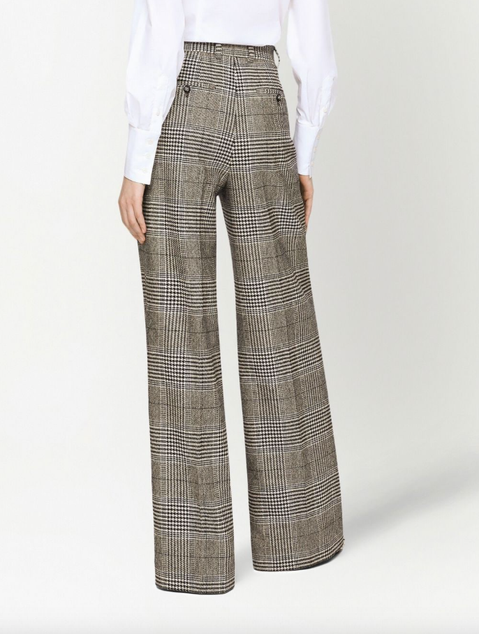 Dolce & Gabbana check-pattern virgin wool wide-leg trousers – Profile ...
